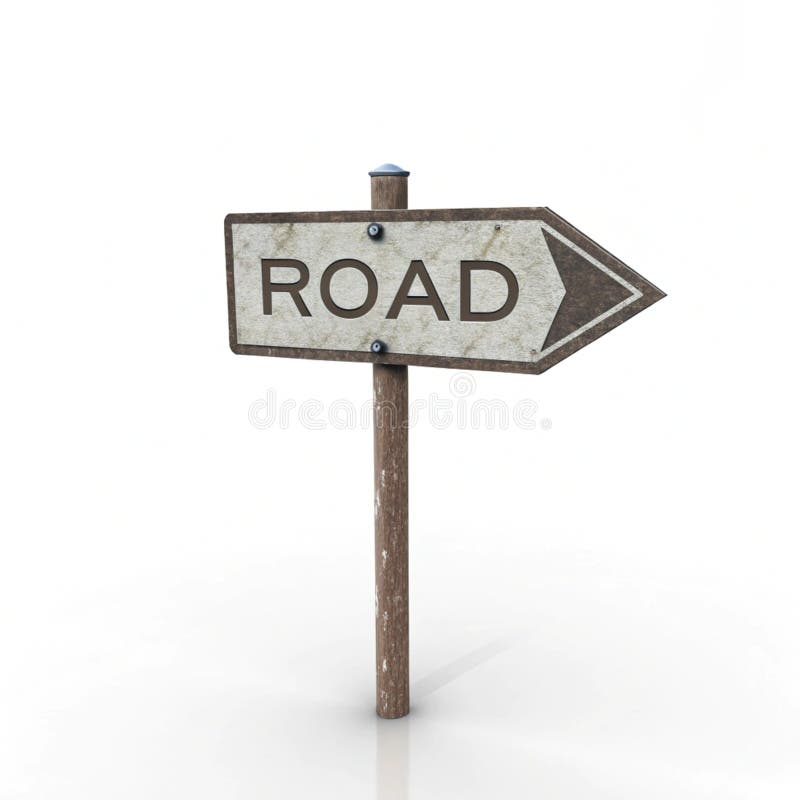 3D Directional Road Sign Isolated on Transparent Background Stock ...