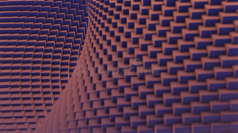 3d Distortion of Space with Squares. Design. Space with Curved ...