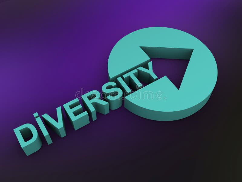 Diversity sign with arrow stock illustration. Illustration of graphical ...
