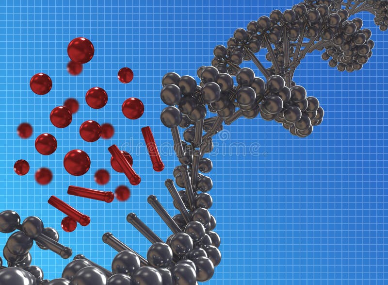3d Dna Background Grid. 3d Render of Damage DNA Illustration. Stock ...