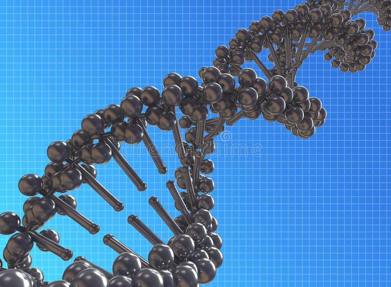 3d Dna Background Grid. 3d Render Of Damage DNA Illustration. Stock ...