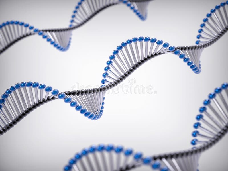 3D DNA Helix BAckground stock illustration. Illustration of human ...