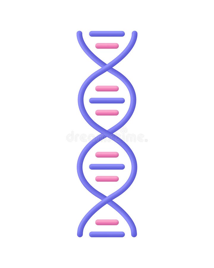 3D DNA Icon. Two Strands Spiraling Stock Vector - Illustration of ...