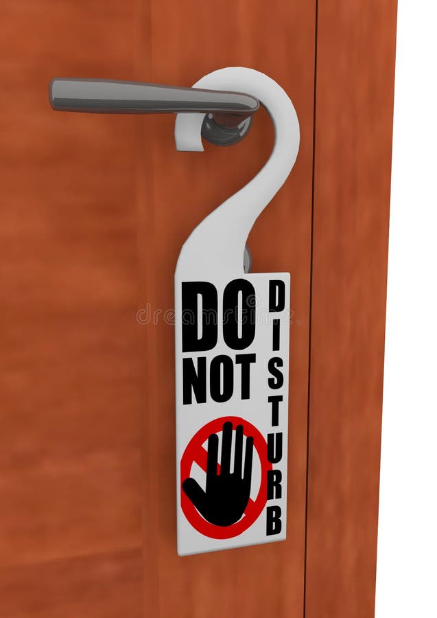 3D do not disturb sign stock illustration. Illustration of sign - 49563113