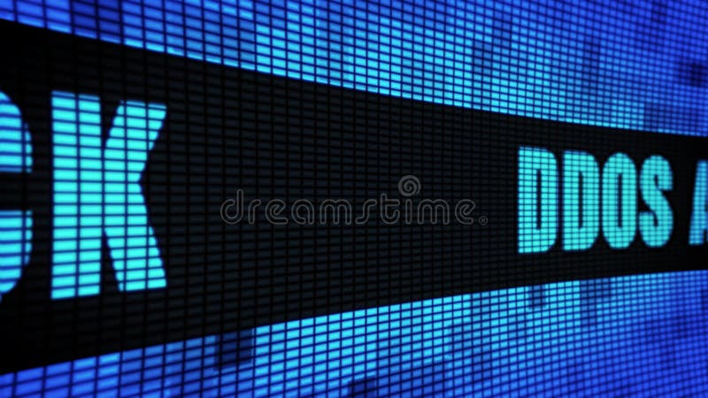 D Do S Attack Side Text Scrolling Led Wall Pannel Display Sign Board Stock Footage - Video of ...