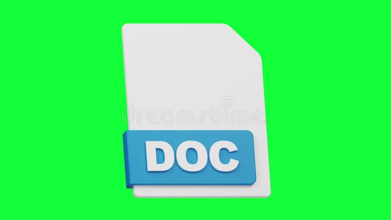 3D DOC File Icon Animation stock footage. Video of html - 341569060