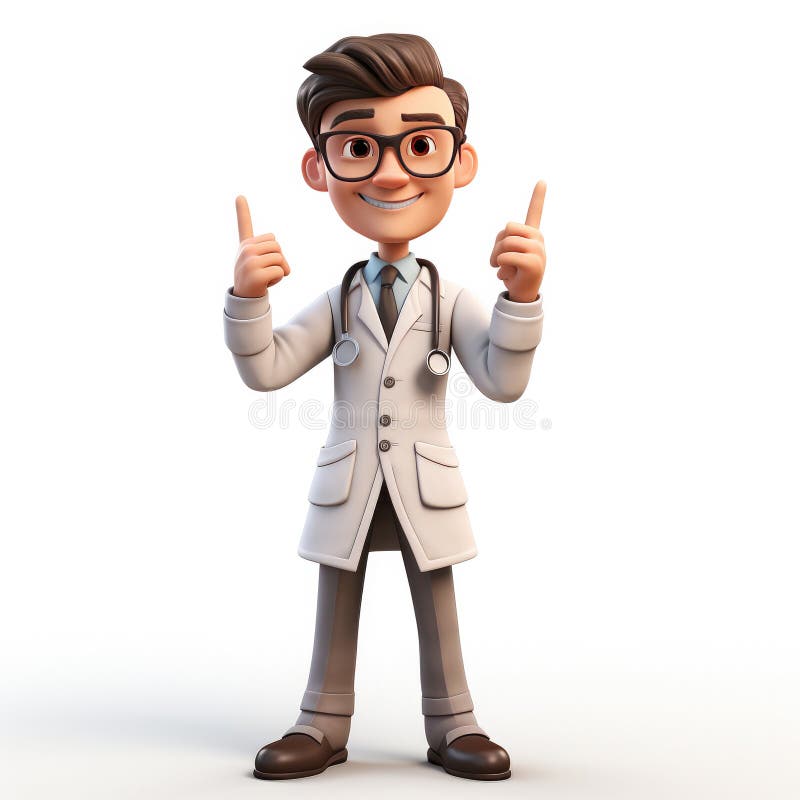 3d Doctor Cartoon Character Stock Image - Image of consultation ...