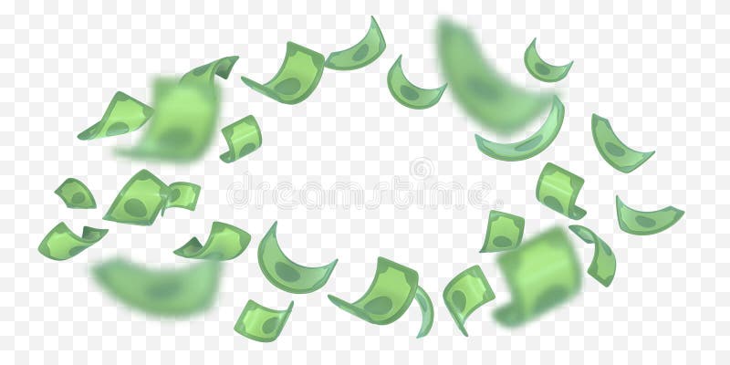 3d Dollar Notes Falling. Financial Success Concept Stock Vector ...