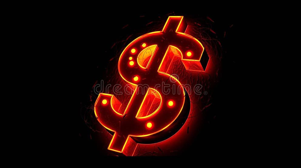3D Dollar Sign, Creative, Bright, Volumetric Dollar Sign Stock ...