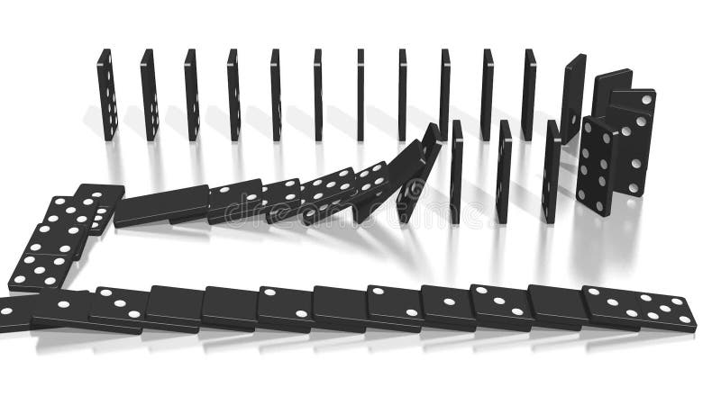 Dominos Effect 3d Animation, Art. Stock Footage - Video of graphic ...