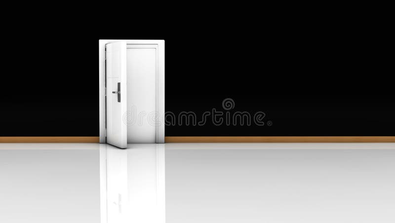 3d door open and close stock illustration. Illustration of election ...