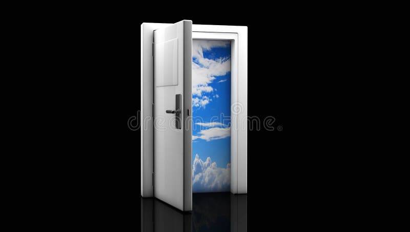 3d door open and close stock illustration. Illustration of election ...