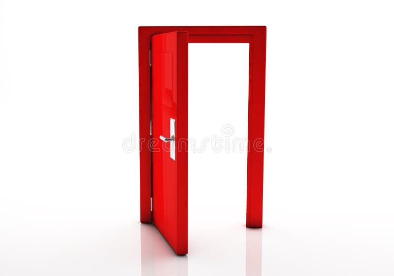3d door open and close stock illustration. Illustration of election ...