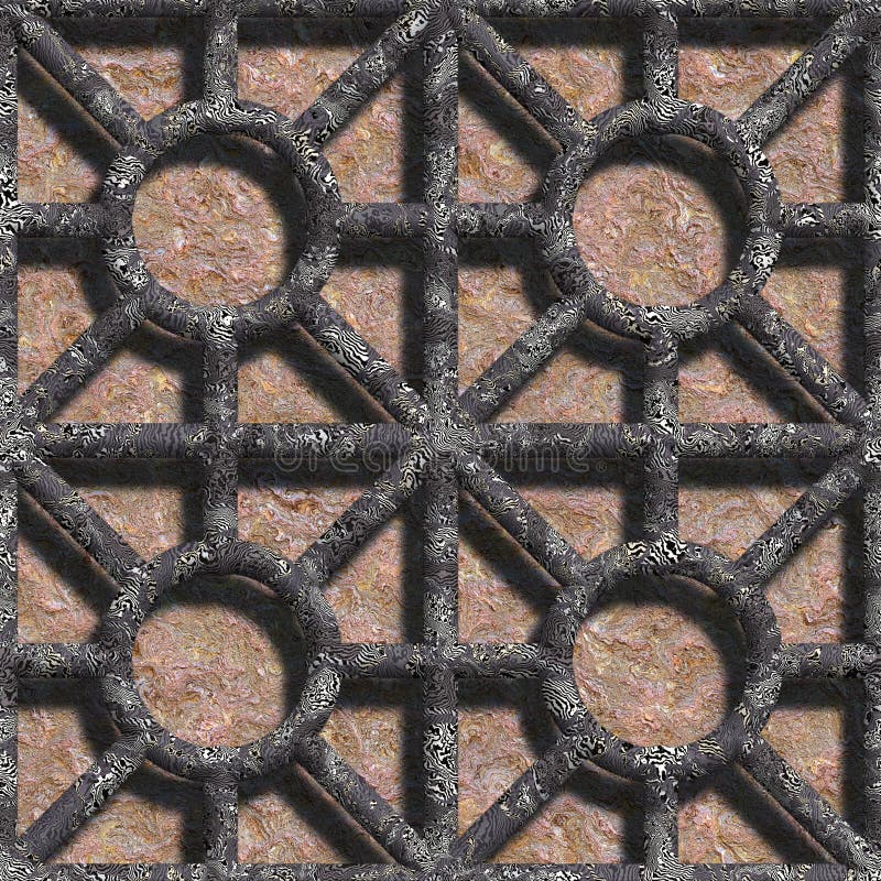 3D Double Material Seamless Background Tile Stock Illustration ...