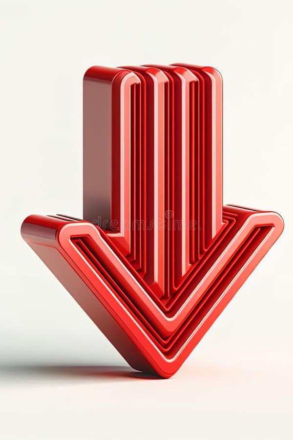 Down Side Arrow Symbol Negative Growth Sign Symbol Stock Illustration ...