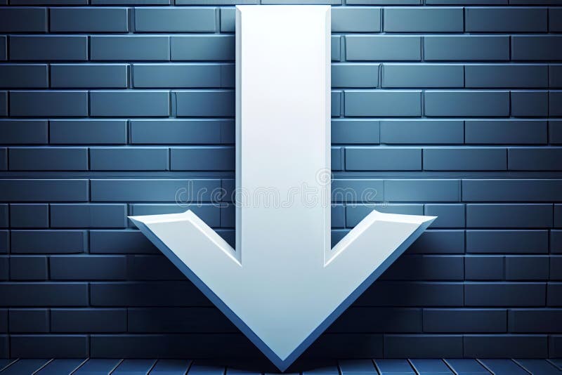 Down Side Arrow Symbol Negative Growth Sign Symbol Stock Illustration ...