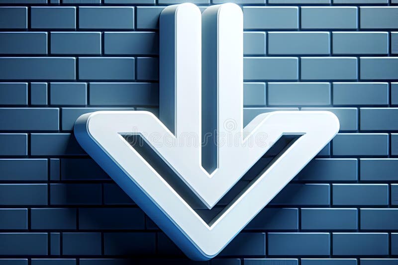 Down Side Arrow Symbol Negative Growth Sign Symbol Stock Illustration ...