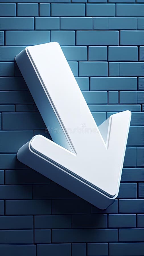 Down Side Arrow Symbol Negative Growth Sign Symbol Stock Illustration ...