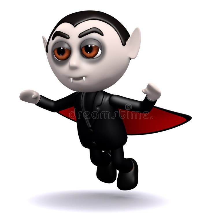 3d Dracula flys tonight stock illustration. Illustration of vampire ...