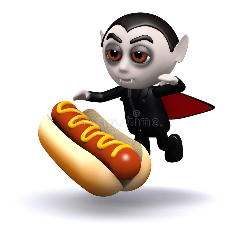 3d Dracula snack time stock illustration. Illustration of fangs - 40282597
