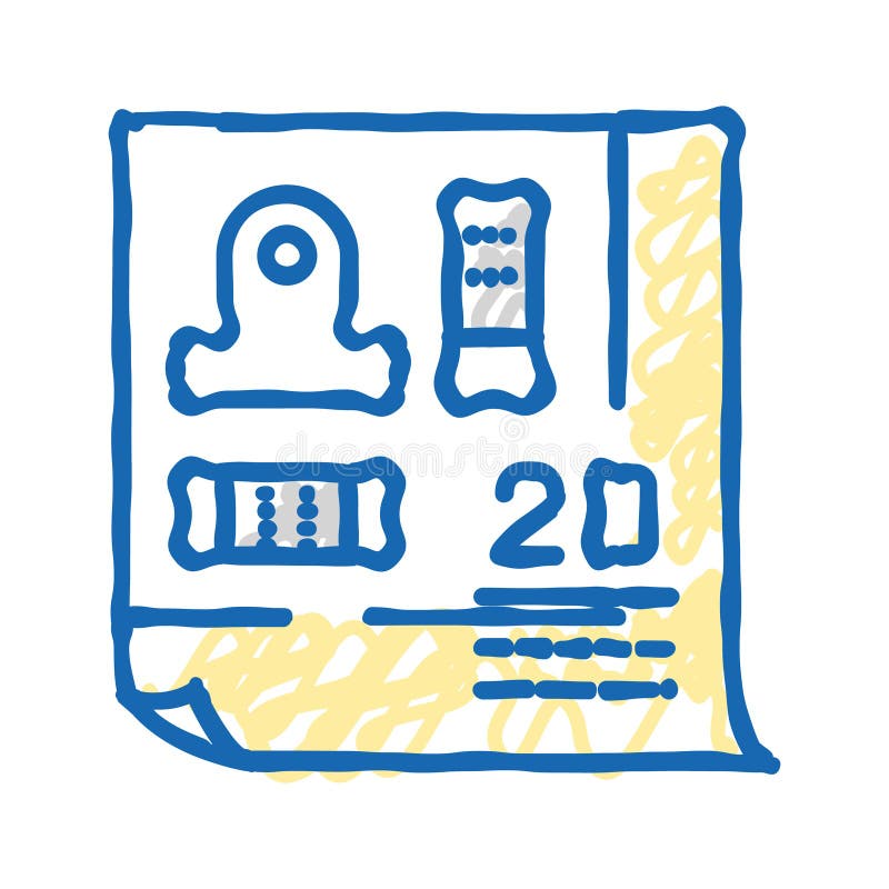 2d Drafting Architectural Drafter Icon Doodle Illustration Stock Vector ...