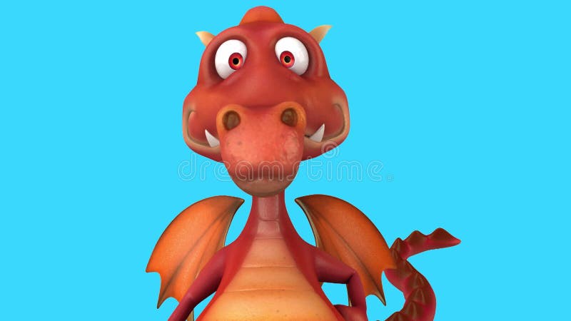 3D dragon saying hello stock video. Video of cartoon - 294149679