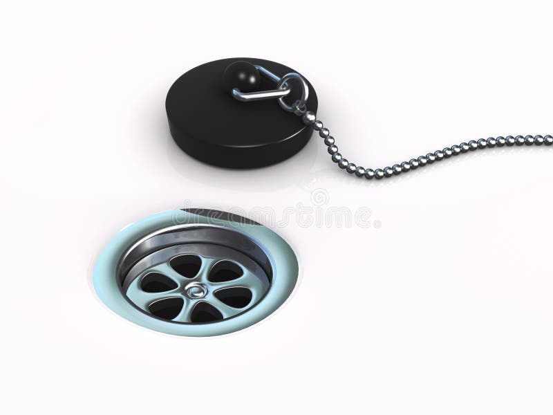 3d Drain and plug stock illustration. Illustration of plug - 40070003