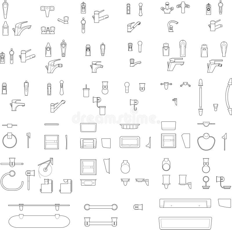 Shower Architectural Design Drawing Stock Illustrations – 187 Shower ...