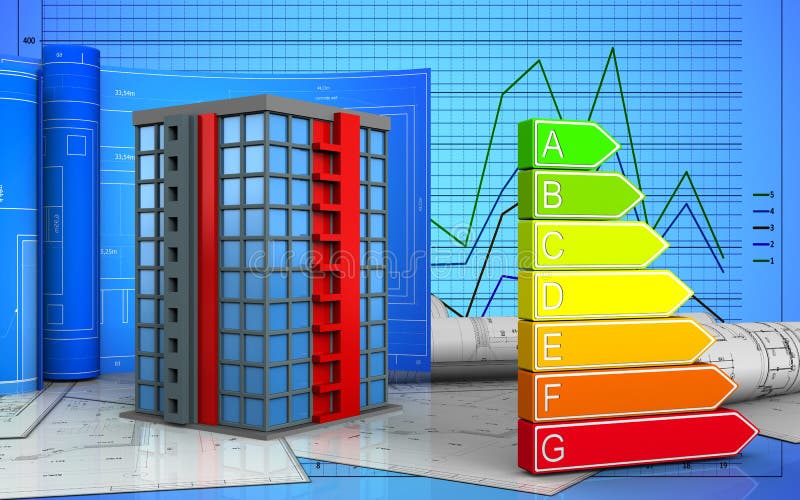 3d drawings rolls stock illustration. Illustration of blueprints - 99120698