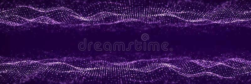 3d Dynamic Double Digital Wave. Smart Technology Wave. Flow Digital ...