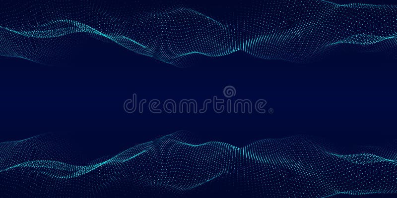 3d Dynamic Double Digital Wave. Smart Technology Wave. Flow Digital ...