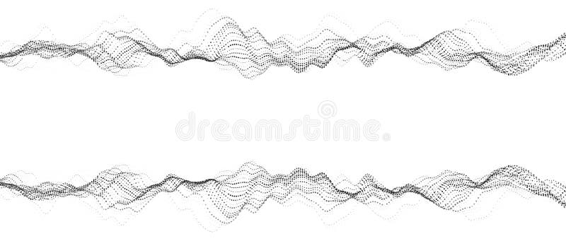 3d Dynamic Double Digital Wave. Smart Technology Wave. Flow Digital ...