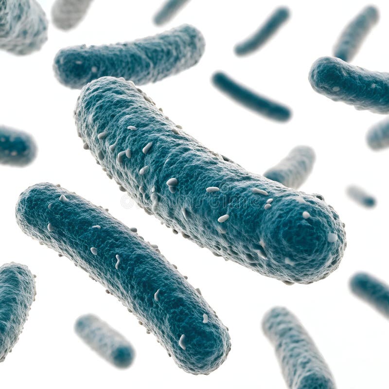 3D E. Coli Bacteria stock illustration. Illustration of bacteria ...