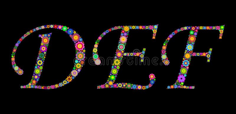 Spring Flowers Alphabet stock vector. Illustration of letters - 30504539