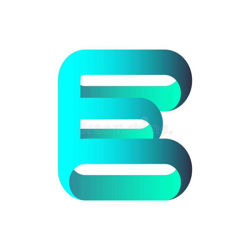 3D E Logo Design stock vector. Illustration of presentation - 365460646