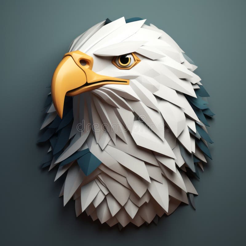 Stunning 3d Eagle Head with Triangles: a Fusion of Inventive Character ...