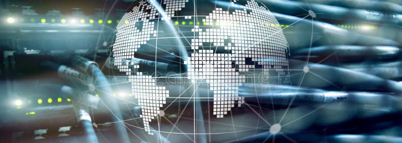 3D Earth As Telecommunication and Internet Technology Concept. Stock ...