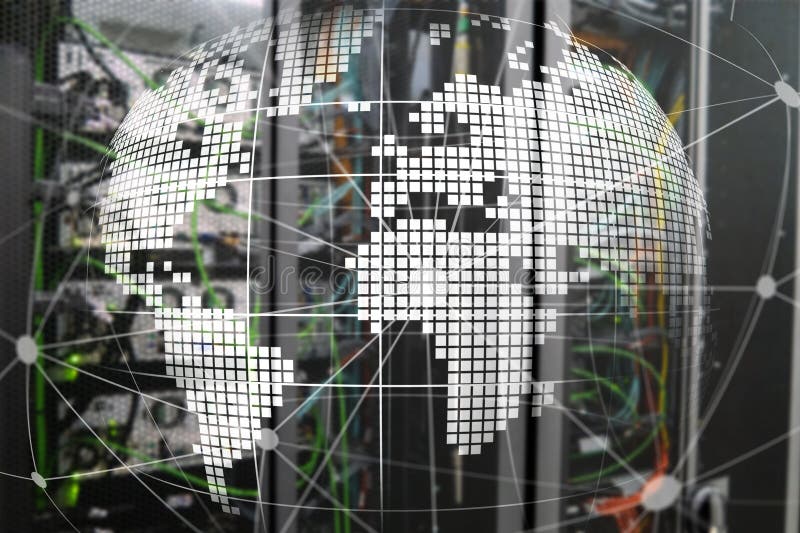 3D Earth As Telecommunication and Internet Technology Concept. Stock ...