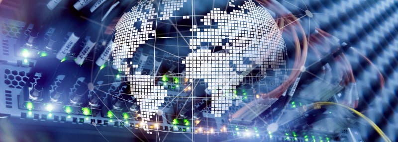 3D Earth As Telecommunication and Internet Technology Concept Stock ...