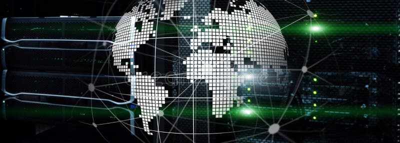 3D Earth As Telecommunication and Internet Technology Concept. Stock ...