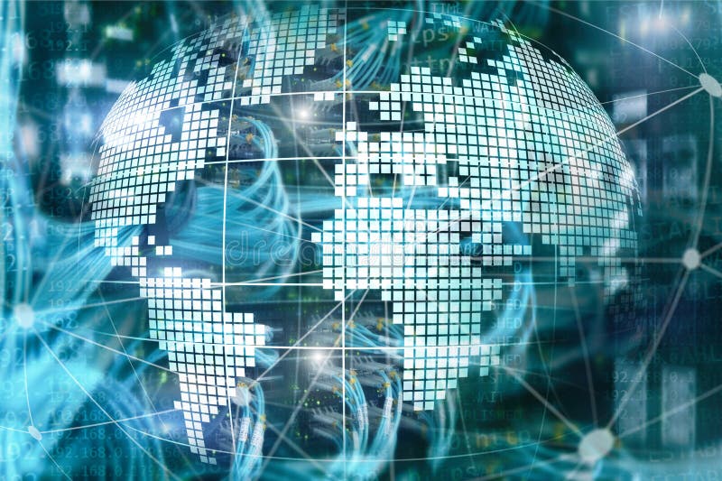 3D Earth As Telecommunication and Internet Technology Concept Stock ...