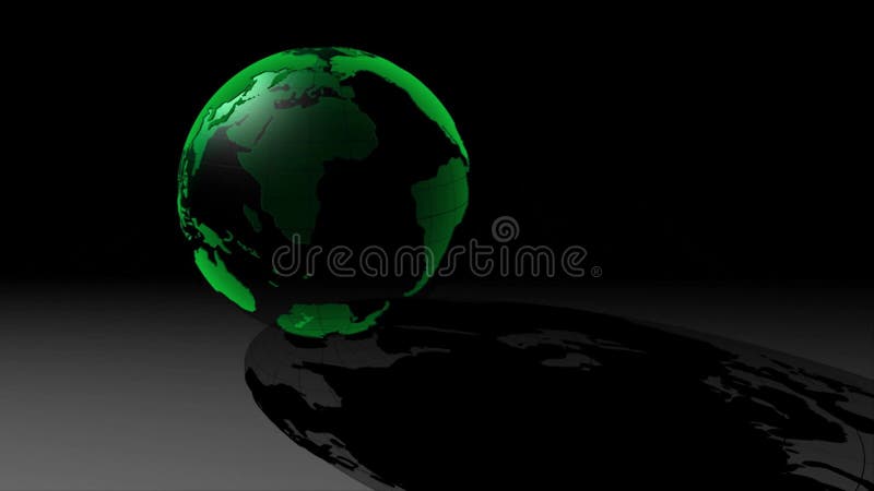 3D Earth Globe Casts Shadow Stock Footage - Video of sphere, futuristic ...