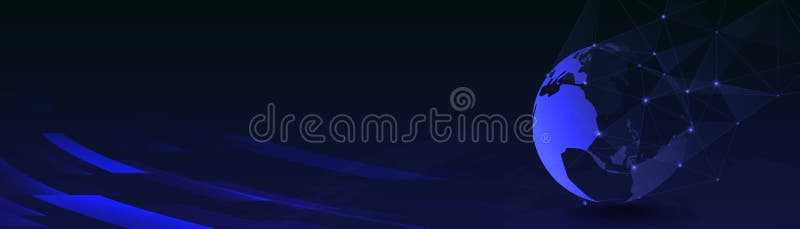 3D Earth Globe with Connection Lines. Global Network Connection Stock ...