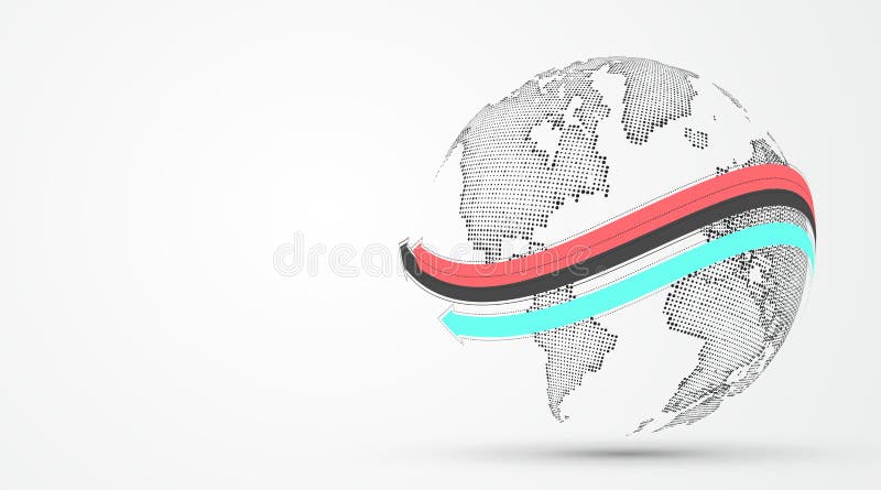 3D Earth Graphic Symbolizing Global Trade, Vector Illustration Stock ...