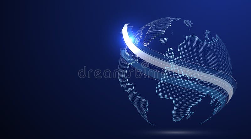 3D Earth Graphic Symbolizing Global Trade, Vector Illustration Stock ...