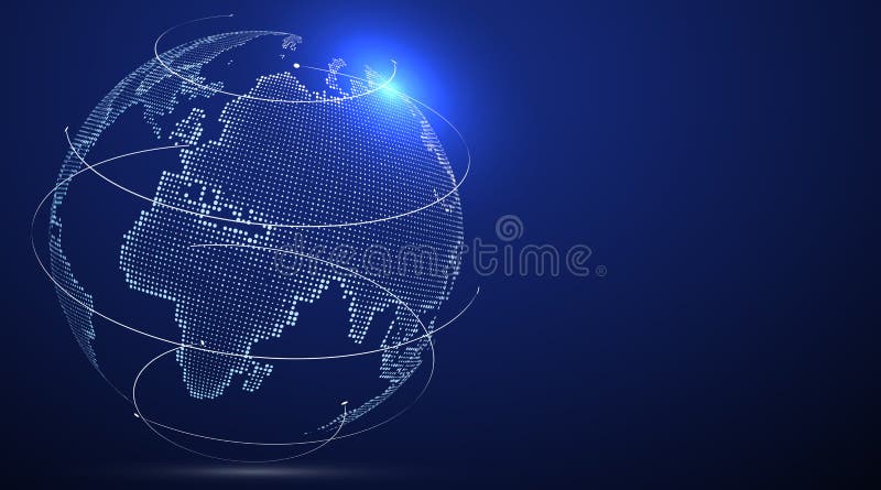 3D Earth Graphic Symbolizing Global Trade, Vector Illustration Stock ...