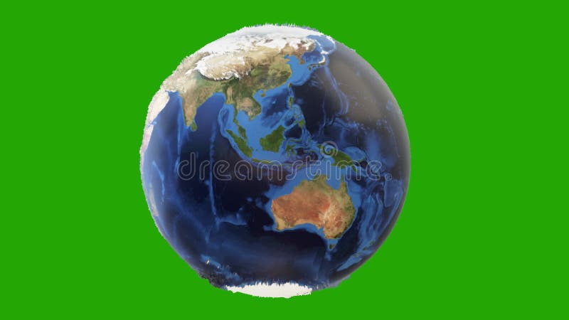 3d Earth Planet Revolving, Environmental Concept, Loop, Green Screen ...