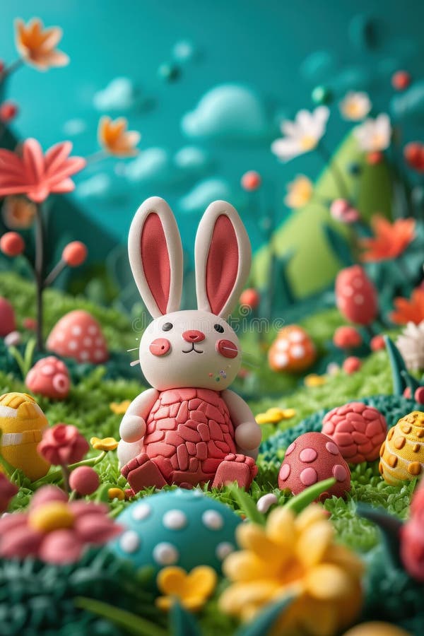 A 3d Easter scene stock illustration. Illustration of design - 303776573