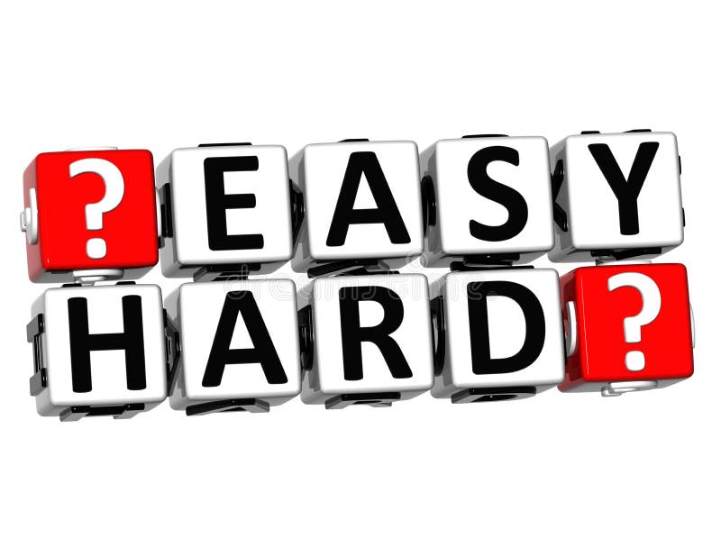 Easy Hard Way Road Sign 3d Illustration Stock Illustration ... Easy Hard Way Road Sign 3d Illustration Stock Illustration ...