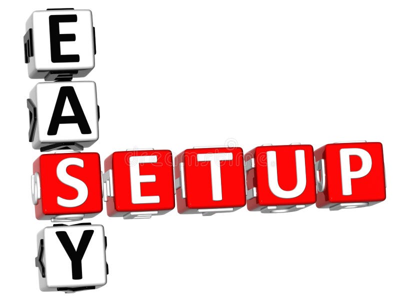 Easy setup word block stock illustration. Illustration of cross - 161339565